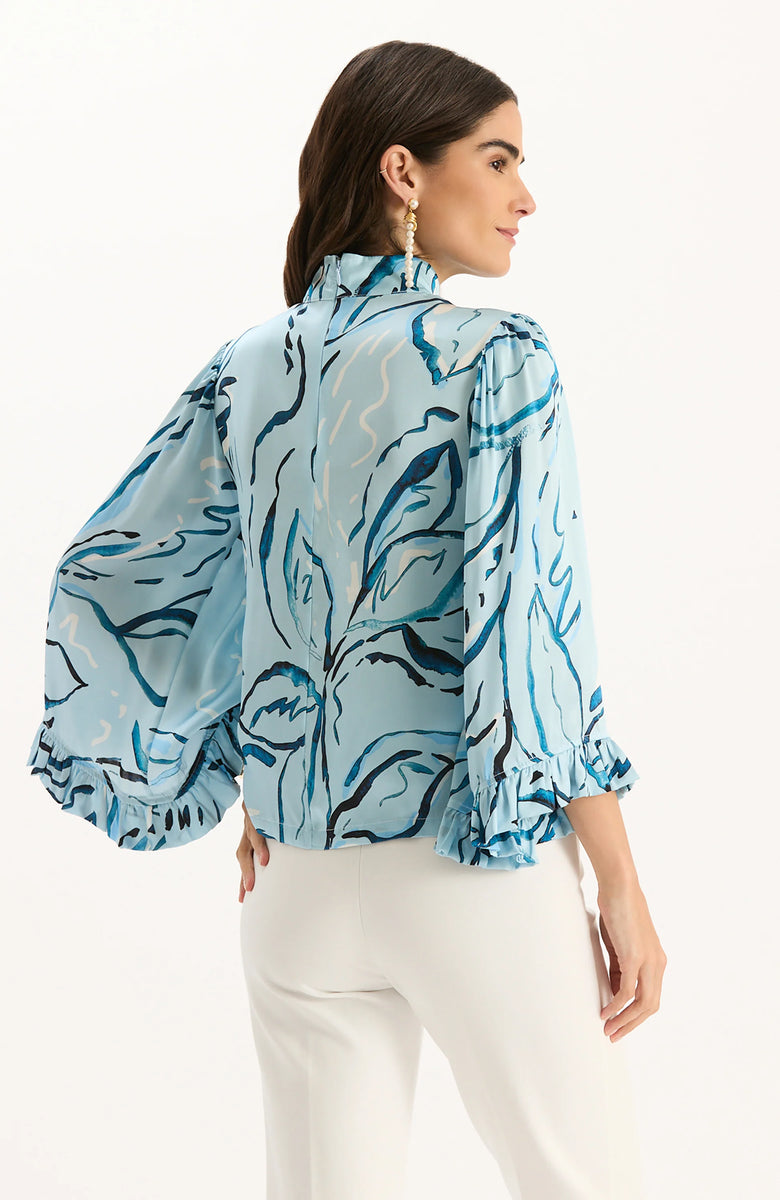 Sarah Mock Neck Top (Multi) – Only Options Valdosta