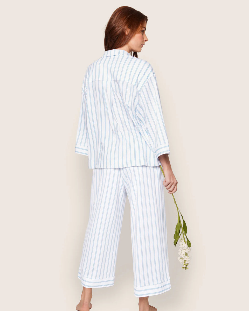 Olivia Wide Leg Pajama (Periwinkle Stripe) – Only Options Valdosta